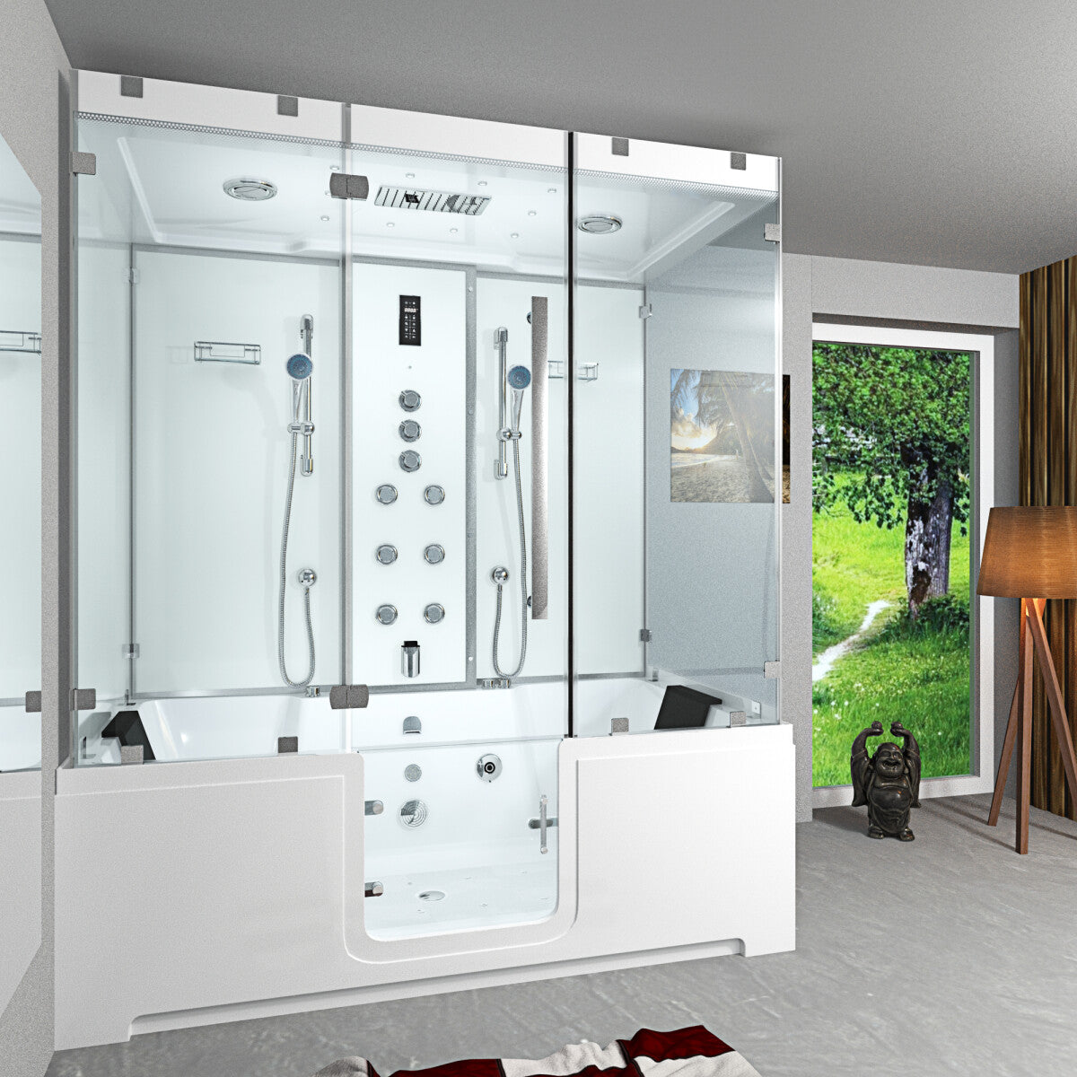 Acqua Vapore Kombination Badewanne Dusche K80-WS-TH-A-EC-EA Duschtempe