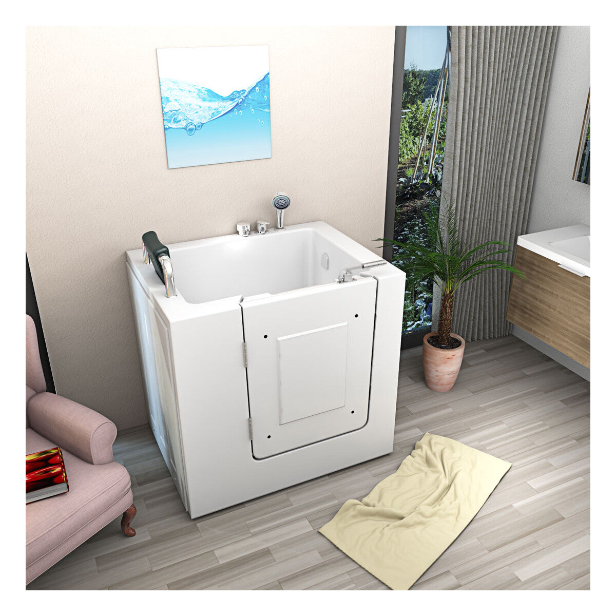 Acqua Vapore Senioren Sitzbadewanne Sitzwanne Badewanne mit Tür S02-B-