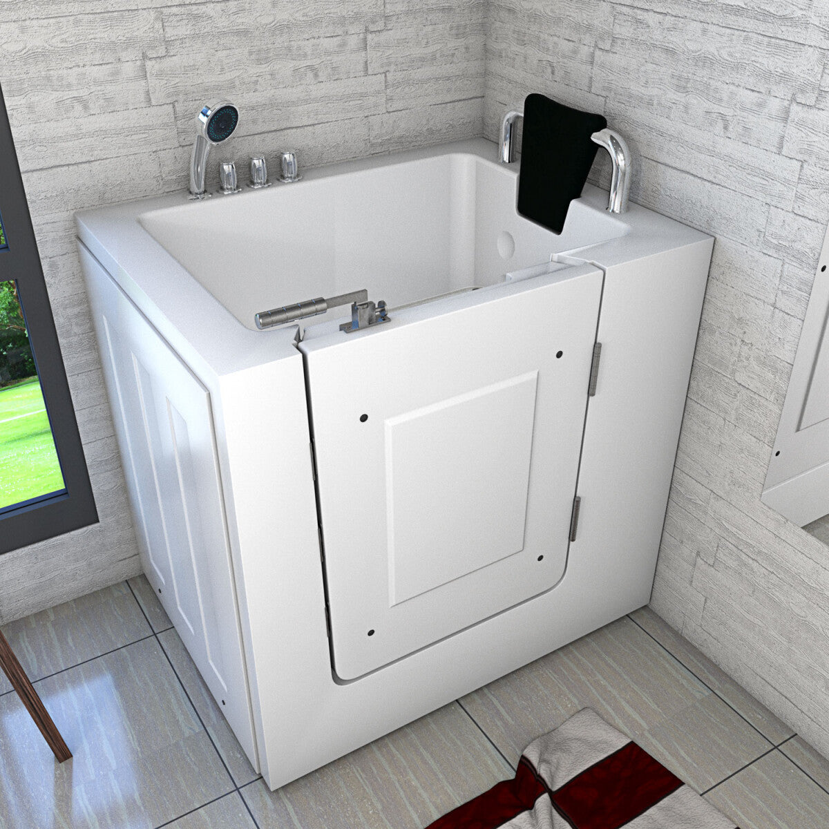 Acqua Vapore Sitzbadewanne Senioren Sitzwanne mit Tür S02-TH-C-R 100x7