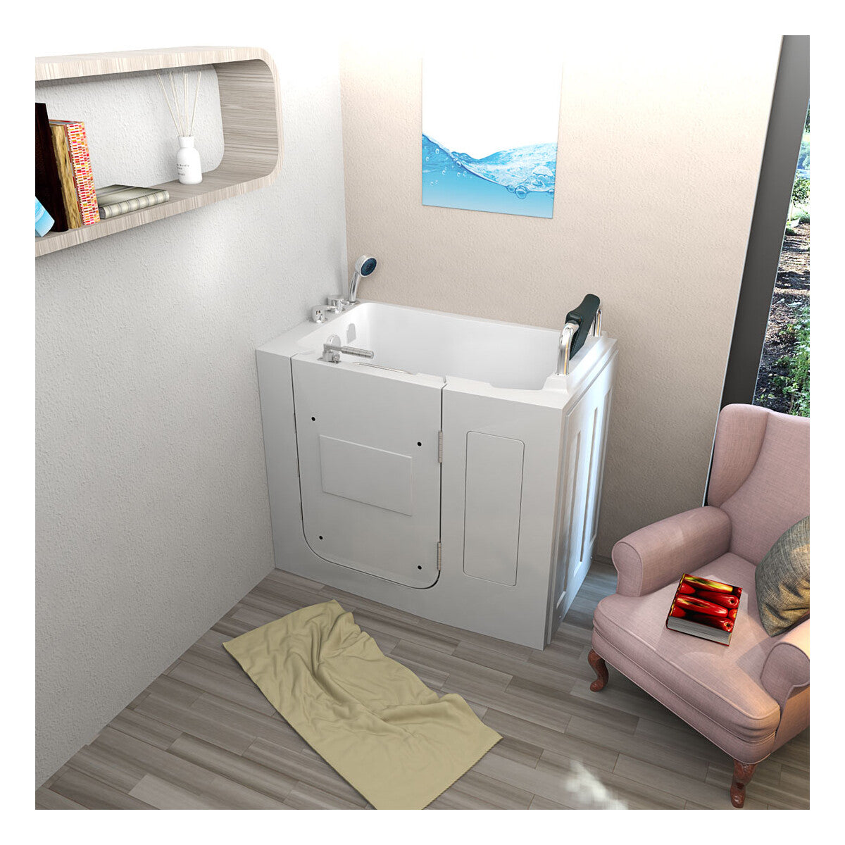 Acqua Vapore Sitzbadewanne Senioren Wanne Sitzwanne mit Tür S08-A-R 68