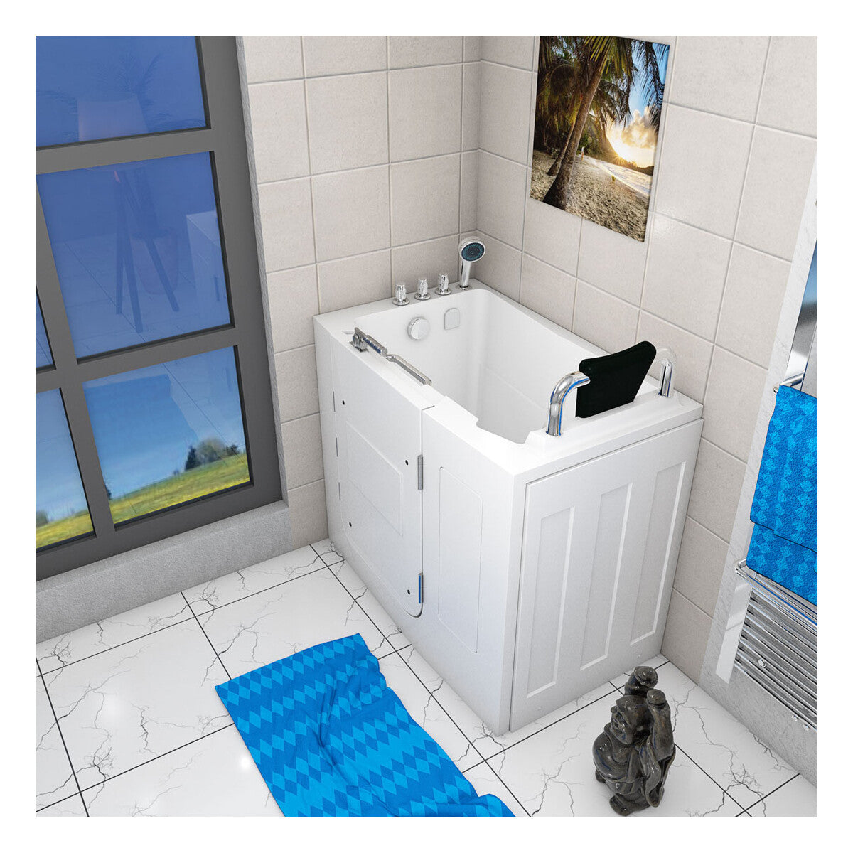 Acqua Vapore Sitzbadewanne Senioren Wanne Sitzwanne mit Tür S08-TH-A-R