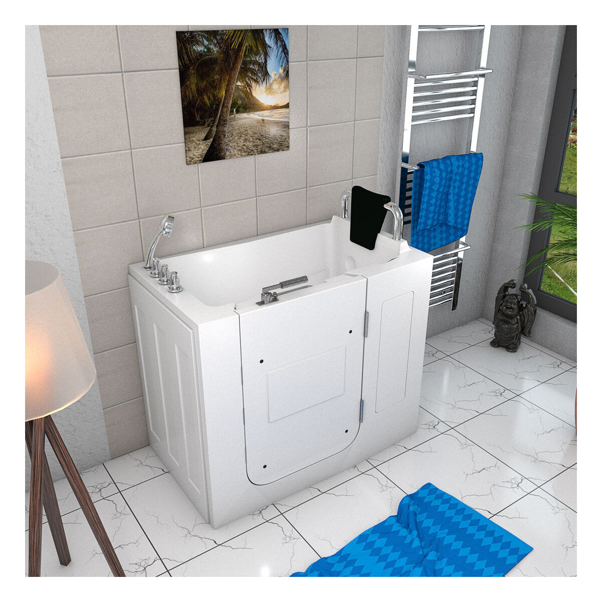 Acqua Vapore Sitzbadewanne Senioren Wanne Sitzwanne mit Tür S08-TH-B-R