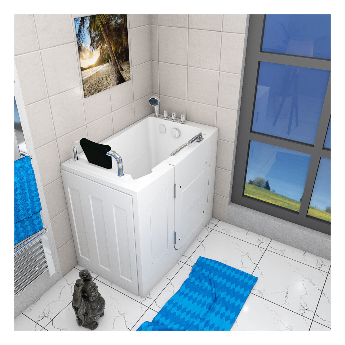 Acqua Vapore Sitzbadewanne Senioren Wanne Sitzwanne mit Tür S08-TH-C-L