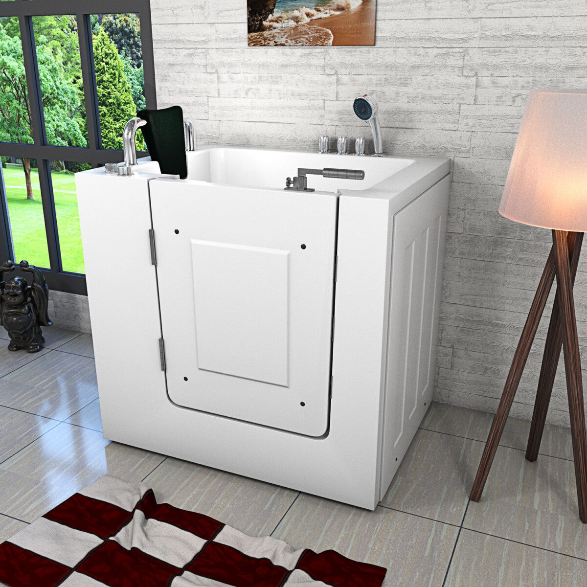 Acqua Vapore Sitzwanne Whirlpool Badewanne mit Tür S02WP-TH-B-L 100x78