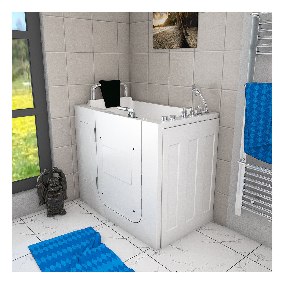 Acqua Vapore Sitzwanne Whirlpool Badewanne mit Tür S08WP-TH-A-L 68x110