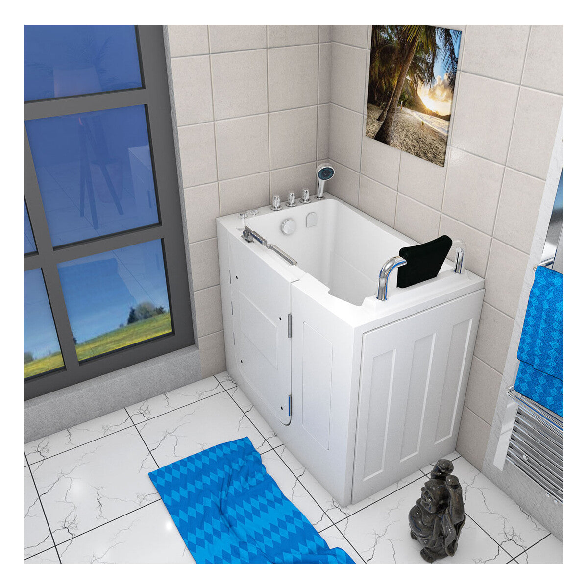 Acqua Vapore Sitzwanne Whirlpool Badewanne mit Tür S08WP-TH-A-R 68x110