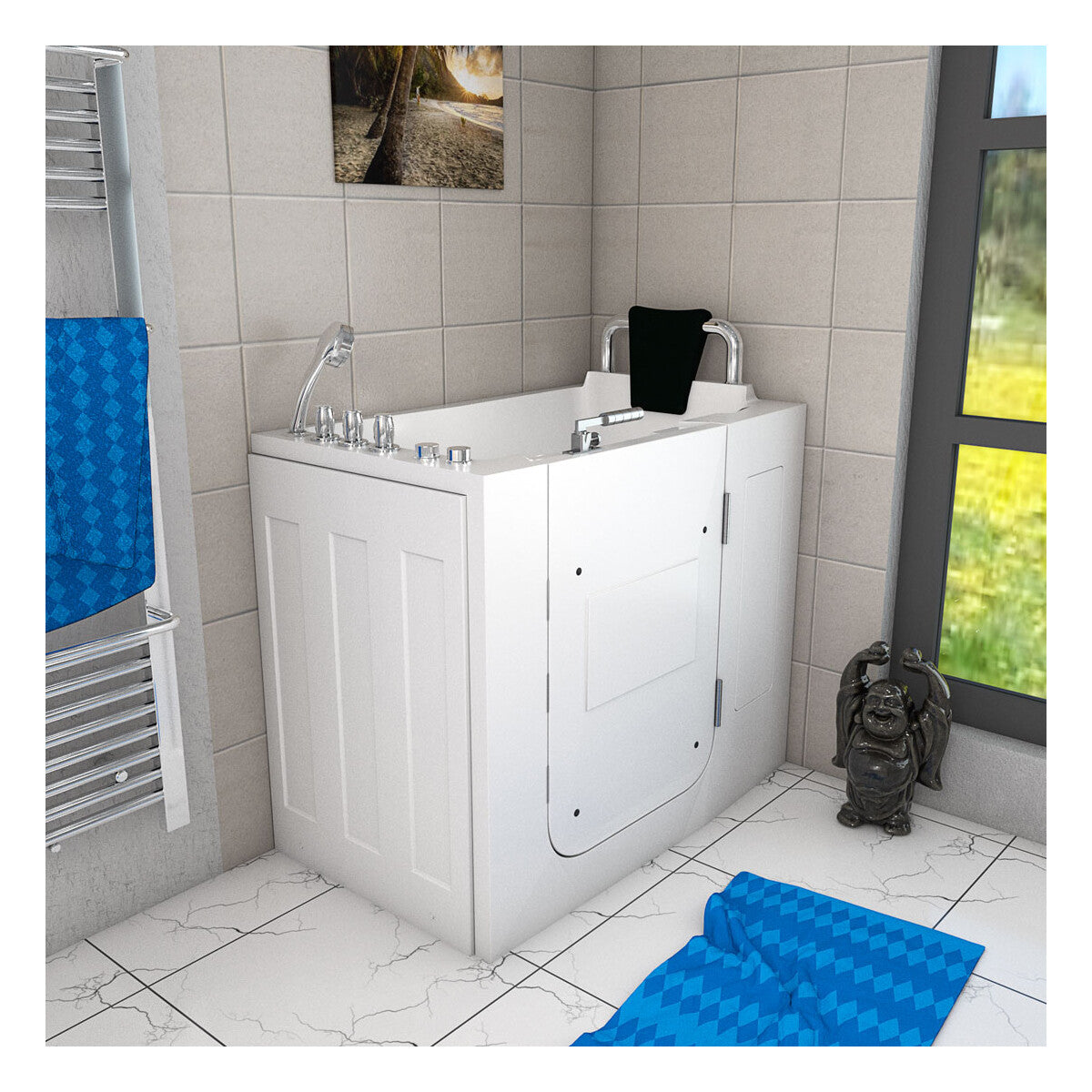 Acqua Vapore Sitzwanne Whirlpool Badewanne mit Tür S08WP-TH-C-R 110x68